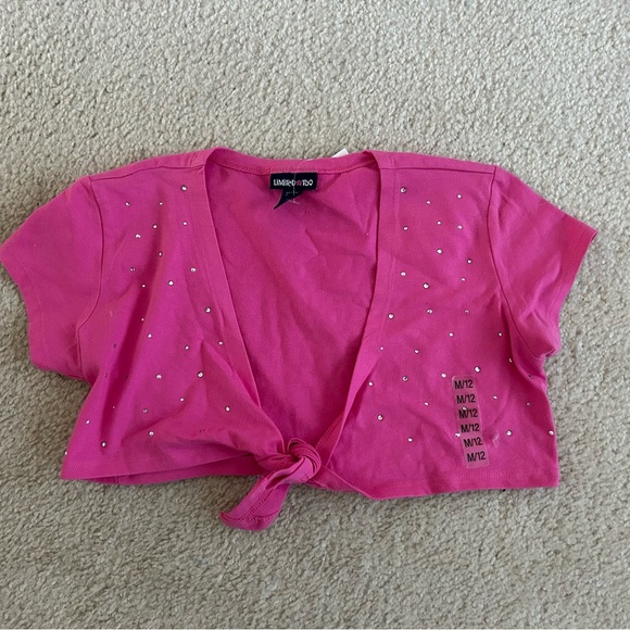 Limited Too | Shirts & Tops | Jeweled Crop Wrap Jacket Nwot | Poshmark